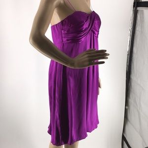 Cache | Dresses | Cache Satin Strapless Cocktail Dress Wp9 | Poshmark